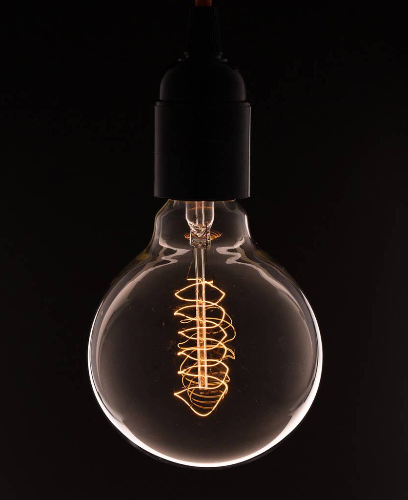 Large Globe Spiral Filament Vintage Light Bulb E27 And B22