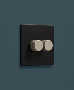 Double Dimmer Switch - Designer Dimmer Switch Black