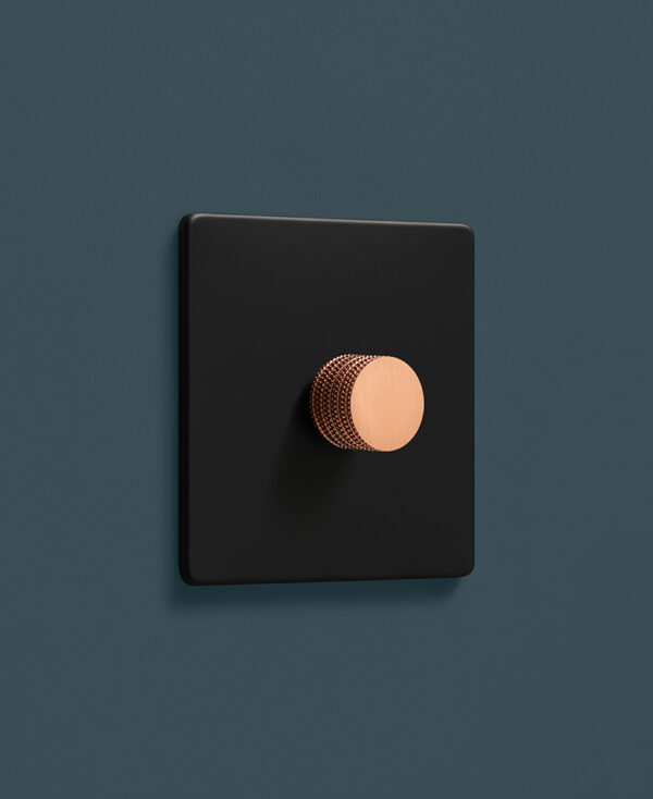 Black Dimmer Switch - Designer Dimmer Switch Single Black