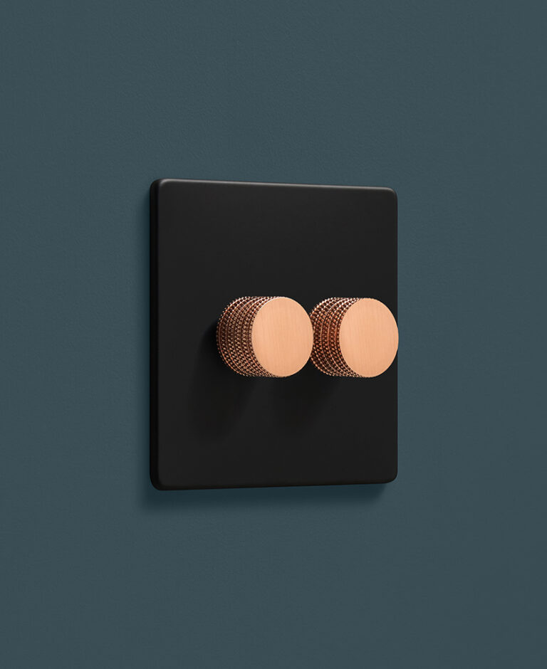 Double Dimmer Switch - Designer Dimmer Switch Black
