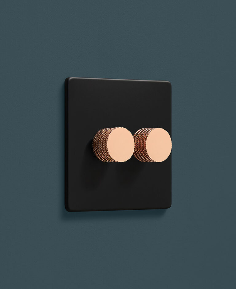Double Dimmer Switch - Designer Dimmer Switch Black