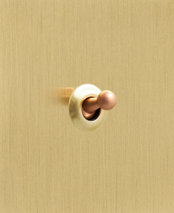 Brass Toggle Switch with Gold, White, Black or Silver Toggle