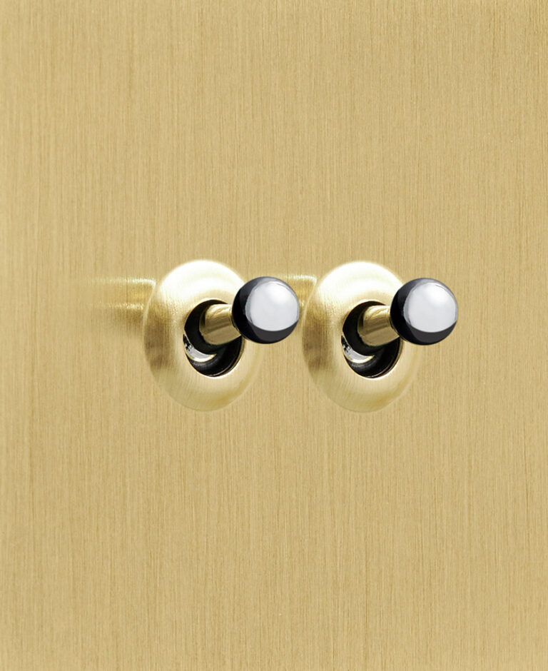 Toggle Light Switches - Gold Double Toggle Switch
