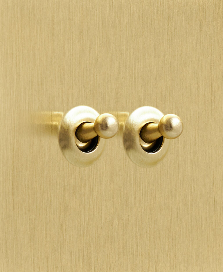 Toggle Light Switches - Gold Double Toggle Switch