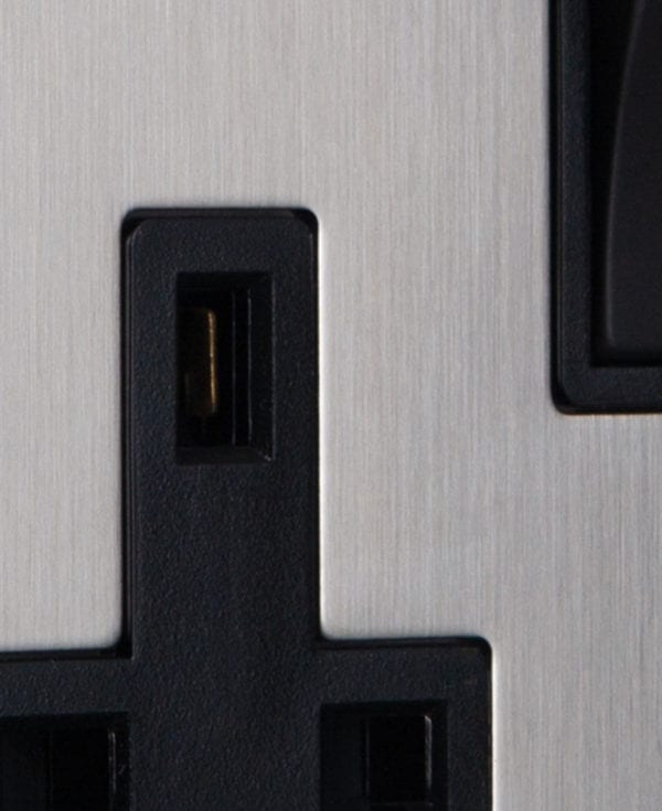 Silver Double Sockets - with Black or White Inserts