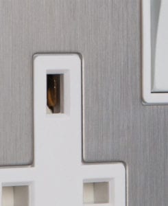 Silver Double Sockets - with Black or White Inserts