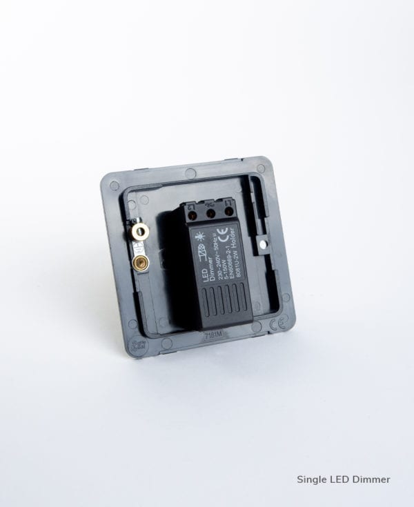 Black Dimmer Switch - Designer Dimmer Switch Single Black