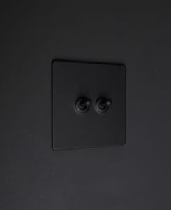 Toggle Light Switch Black - Double Toggle Switch with 4 Finishes