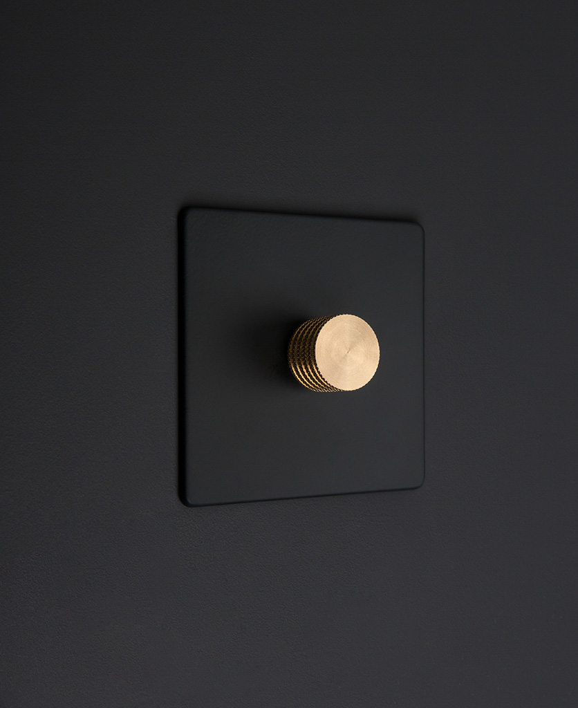 Black Dimmer Switch - Designer Dimmer Switch Single Black
