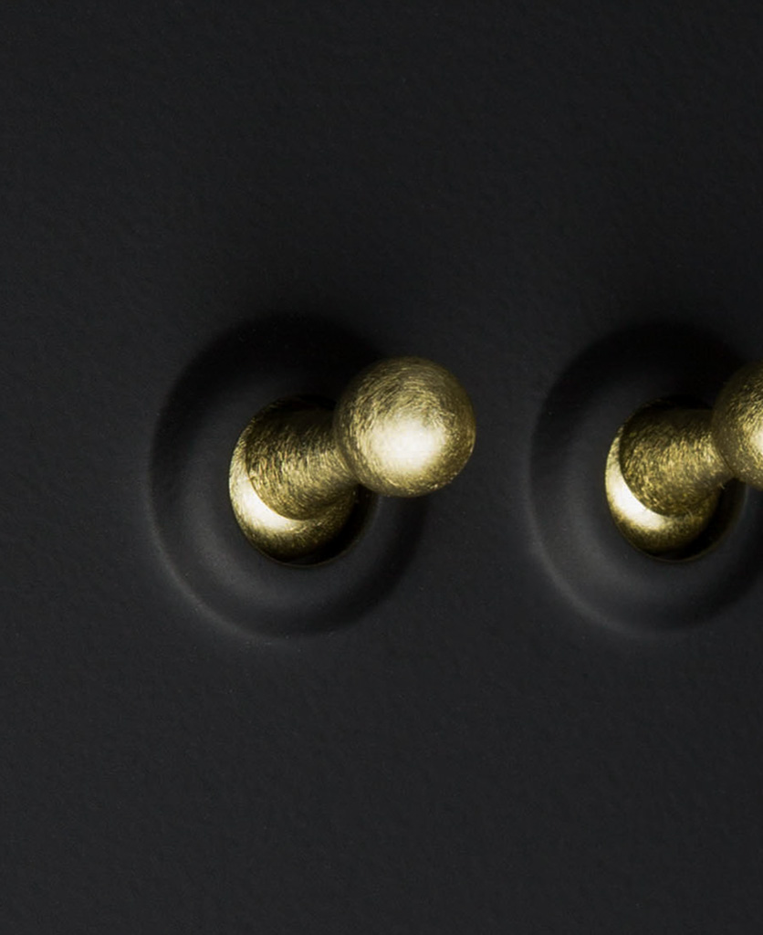 Toggle Light Switch Black - Double Toggle Switch with 4 Finishes