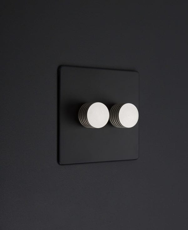 Double Dimmer Switch - Designer Dimmer Switch Black