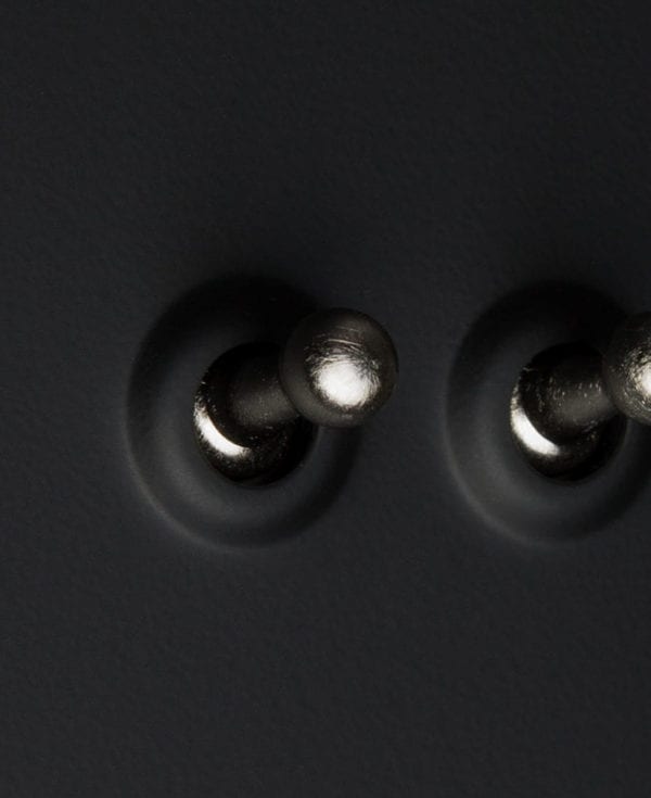 Toggle Light Switch Black - Double Toggle Switch with 4 Finishes