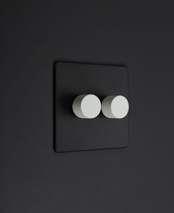 Double Dimmer Switch - Designer Dimmer Switch Black