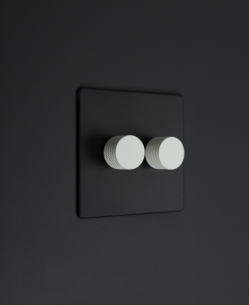 Double Dimmer Switch - Designer Dimmer Switch Black