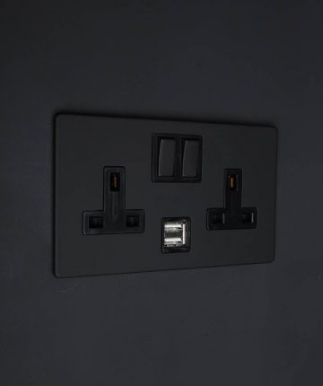 Black Sockets Industrial Style Dimmers, Toggles and Switches