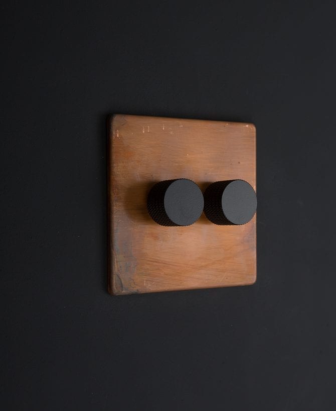 LED Double Dimmer Switch - Copper Double Dimmer Switch