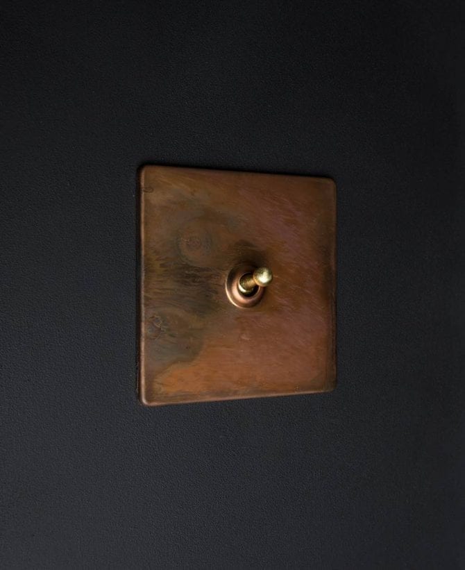 Modern Light Switches - Copper Single Toggle Switch