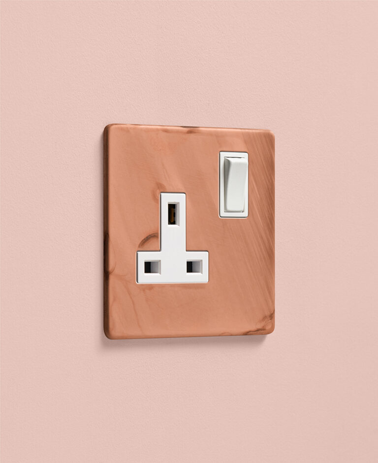 Plug Sockets - Tarnished Copper Single Plug Socket