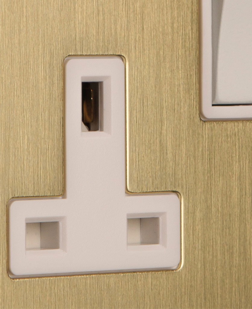 Double Plug Socket Gold - 2 Gang Socket with Choice of Insert