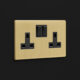 Double Plug Socket Gold with Choice of Insert | Shop Now