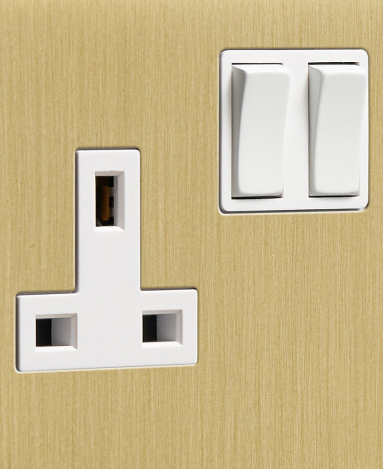Double Plug Socket Gold with Choice of Insert | Shop Now