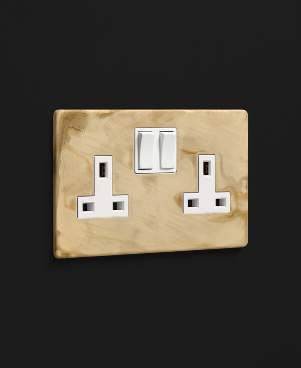 Smoked Gold Double Socket with Choice of Inserts