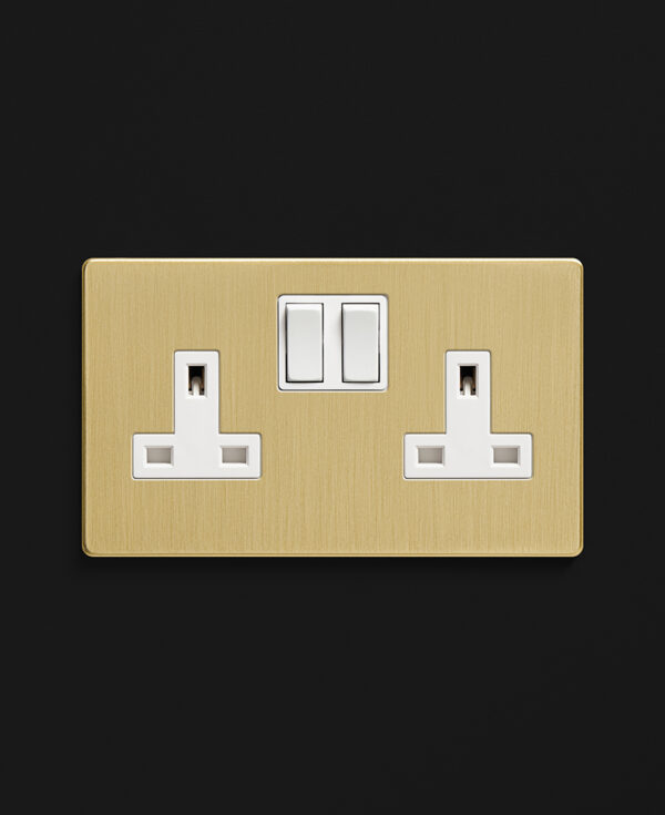 Gold Double Socket | Refined Gold Plug Socket