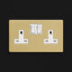 Double Plug Socket Gold with Choice of Insert | Shop Now