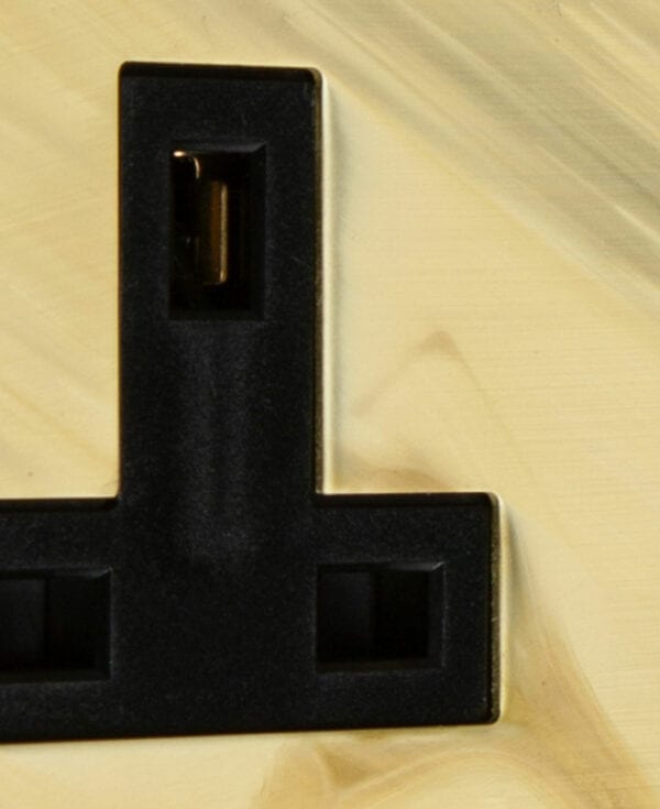 Electric Plug Sockets - Smoked Gold Double Unswitched Socket