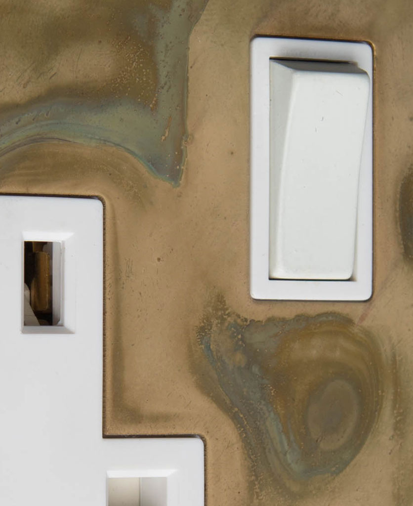 Wall Sockets - Smoked Gold Single Socket with Black or White Inserts