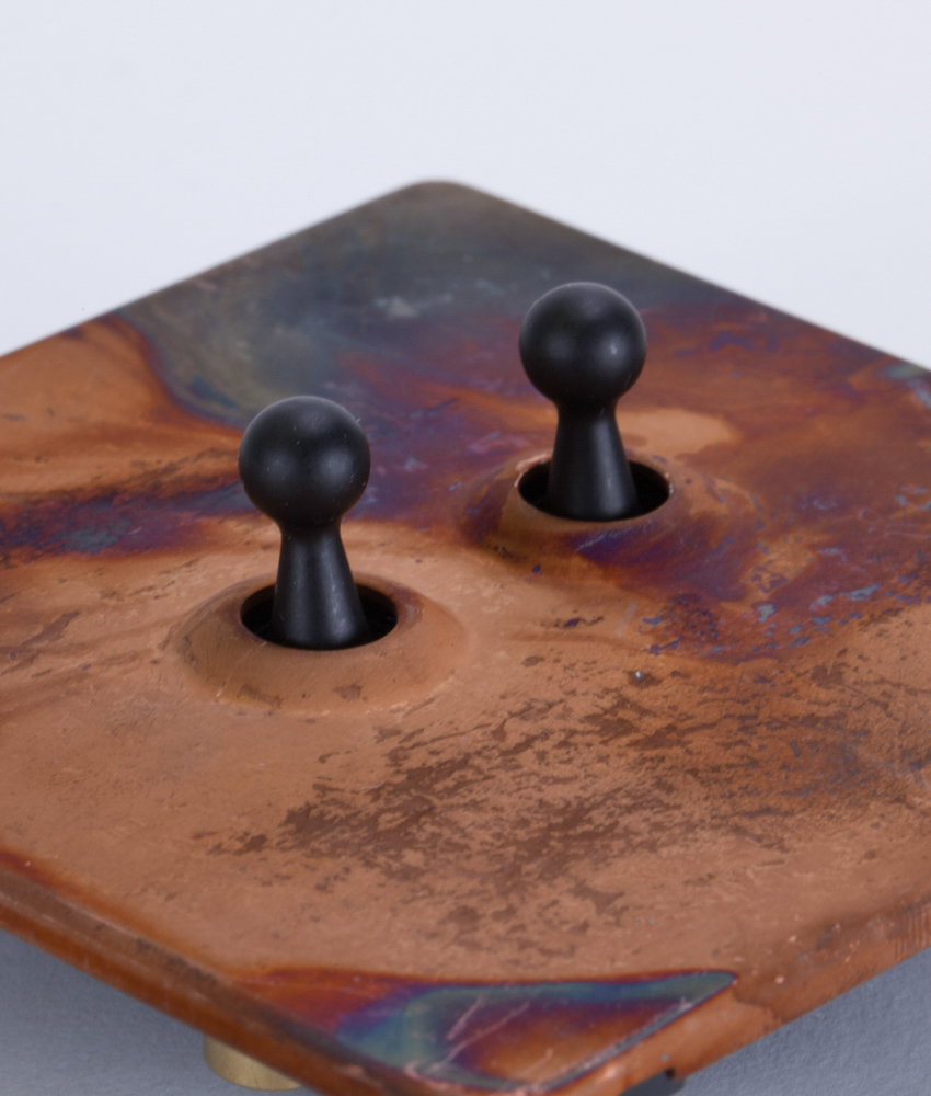 Luxury Light Switches - Copper Double Toggle Switch