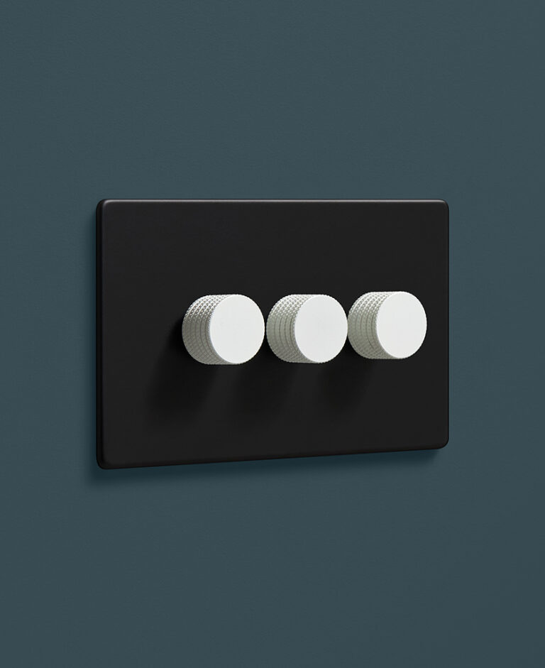 3 Gang Dimmer switch - Designer Dimmer Switch Black