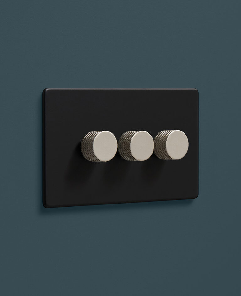 3 Gang Dimmer switch - Designer Dimmer Switch Black