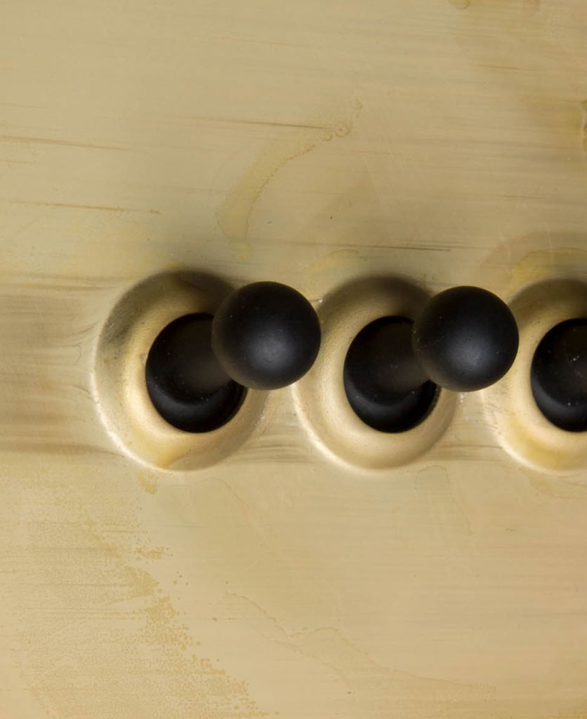 Dolly Light Switches Smoked Gold Triple Toggle Switch