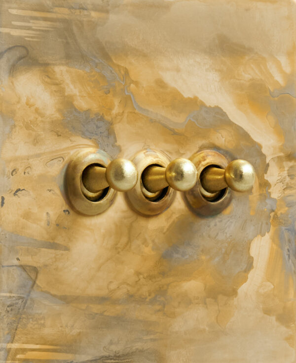 Dolly Light Switches Smoked Gold Triple Toggle Switch