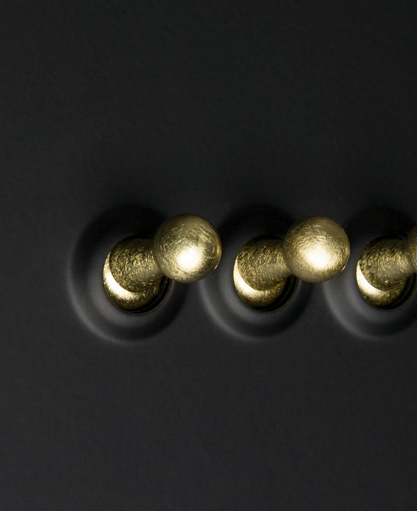 240v Toggle Switch - Black Triple Toggle Switch in 4 Finishes