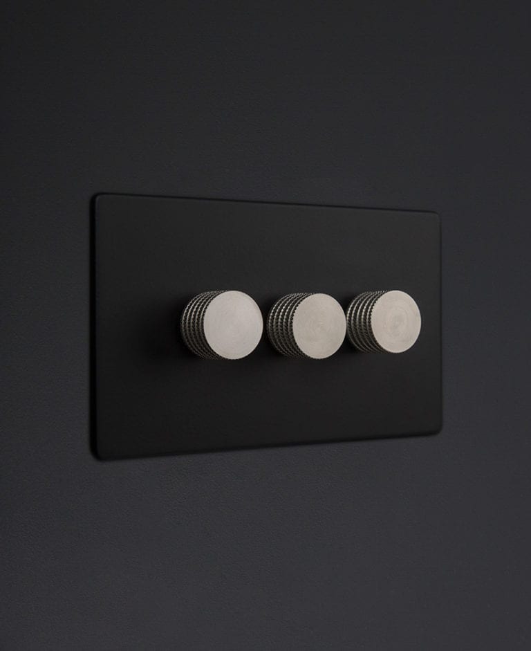 3 Gang Dimmer switch - Designer Dimmer Switch Black