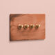 Lamp Switches - Copper Quadruple Toggle Switch
