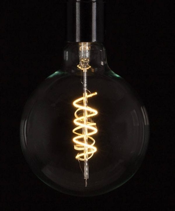 Filament LED Light Bulbs With Spiral Filament - Warm Glow