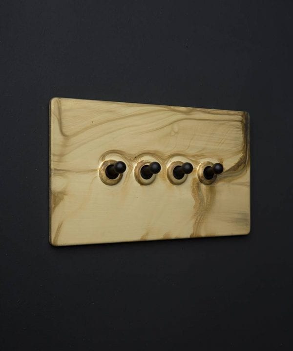Smoked Gold Switches, Sockets, Dimmers & Toggles