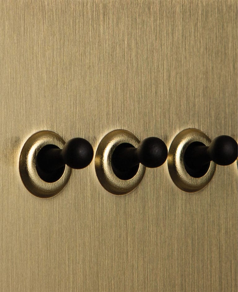 Dolly Light Switch - Gold Quadruple Toggle Switch