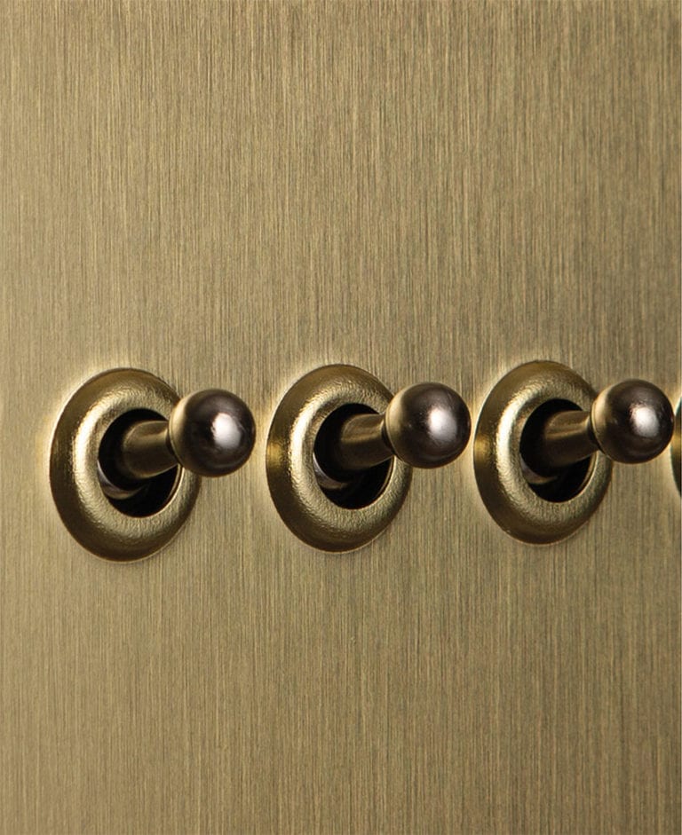Dolly Light Switch - Gold Quadruple Toggle Switch