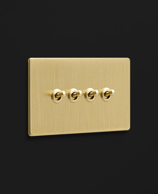 Gold Quad Dolly Light Switch | Dowsing & Reynolds