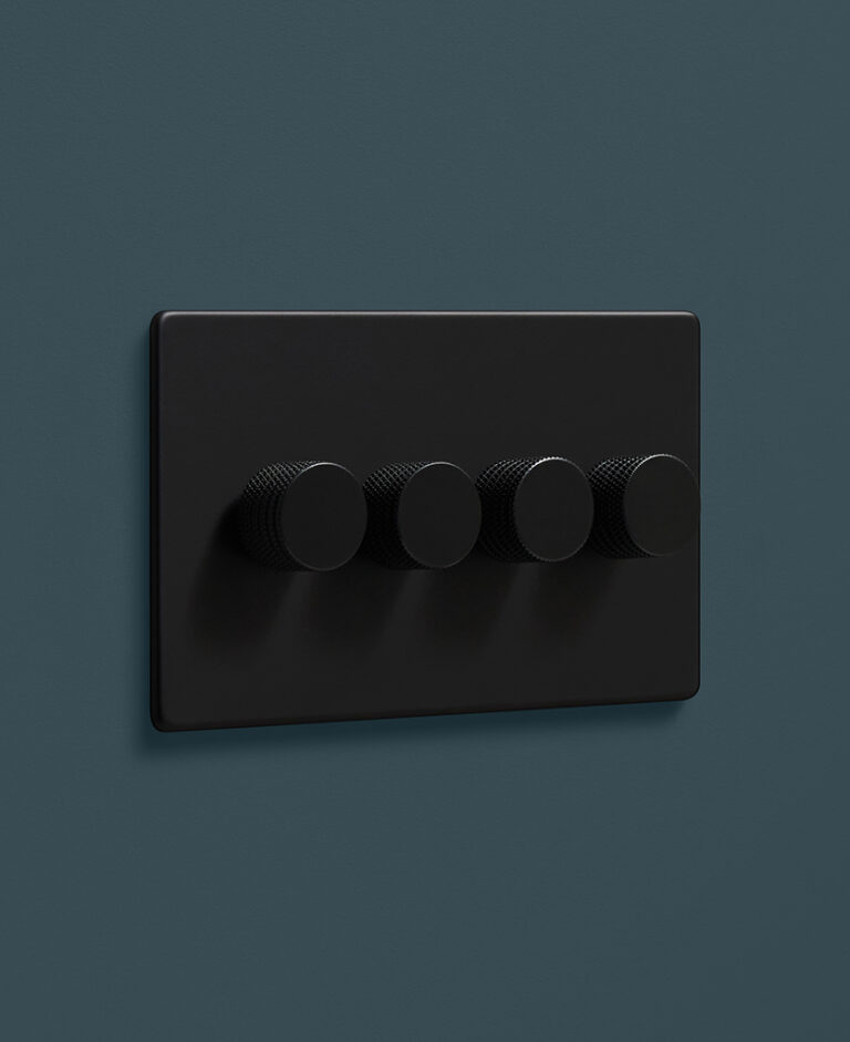 Dimmer Light Switch - Black Quadruple Dimmer Switch