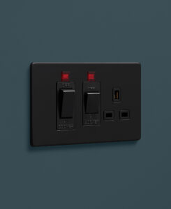 COOKER SWITCH & Socket Black & Black Industrial Style