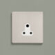 Round 3 Pin Socket 5 Amp Silver with Black or White Insert