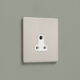Round 3 Pin Socket 5 Amp Silver with Black or White Insert