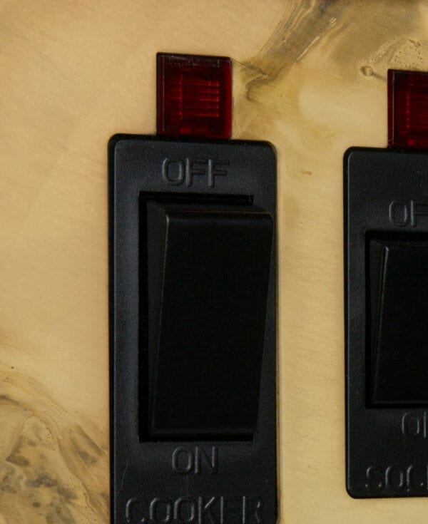 Smoked Gold Cooker Switch & Socket with Black or White Inserts
