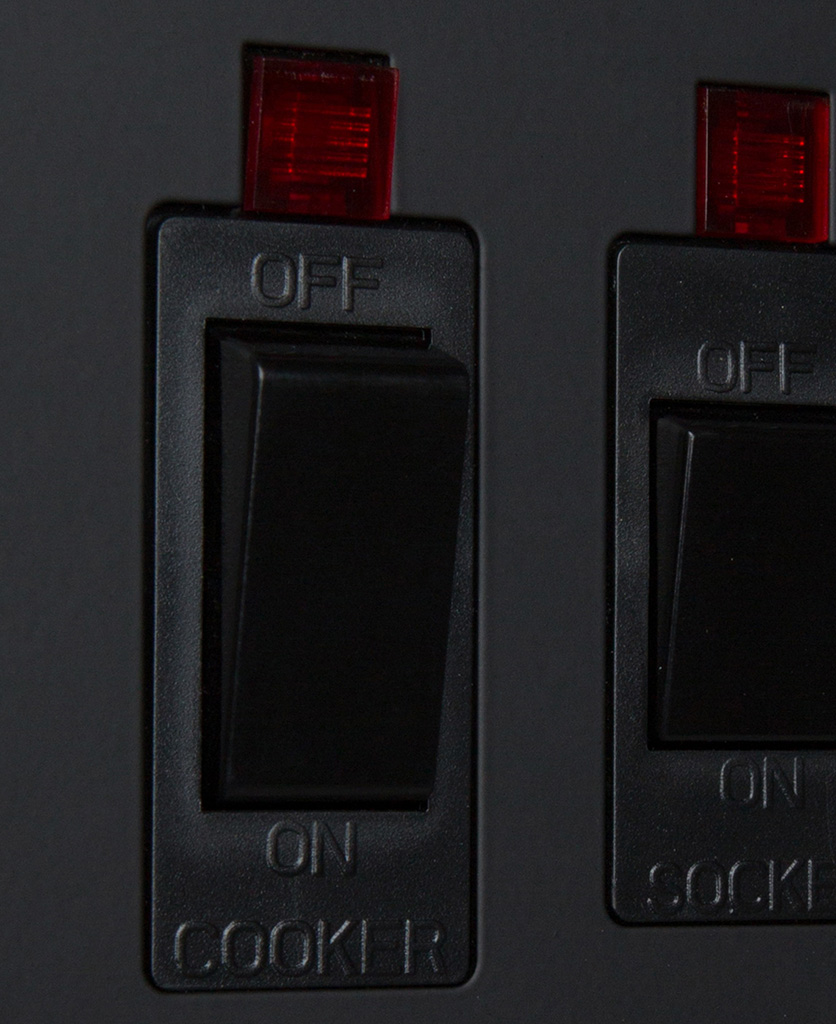 COOKER SWITCH & Socket Black & Black Industrial Style
