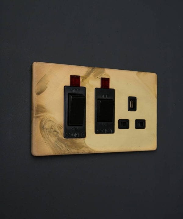 Smoked Gold Switches, Sockets, Dimmers & Toggles